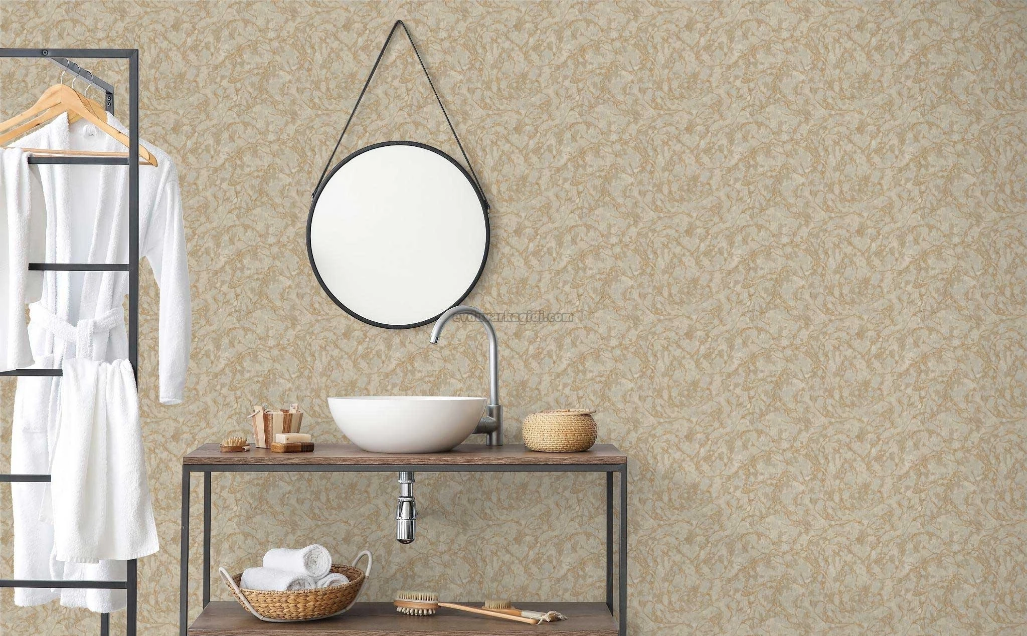 Adawall Vera Krem Kahve Damarlı Mermer Desenli 1503-4 Duvar Kağıdı 16. ...